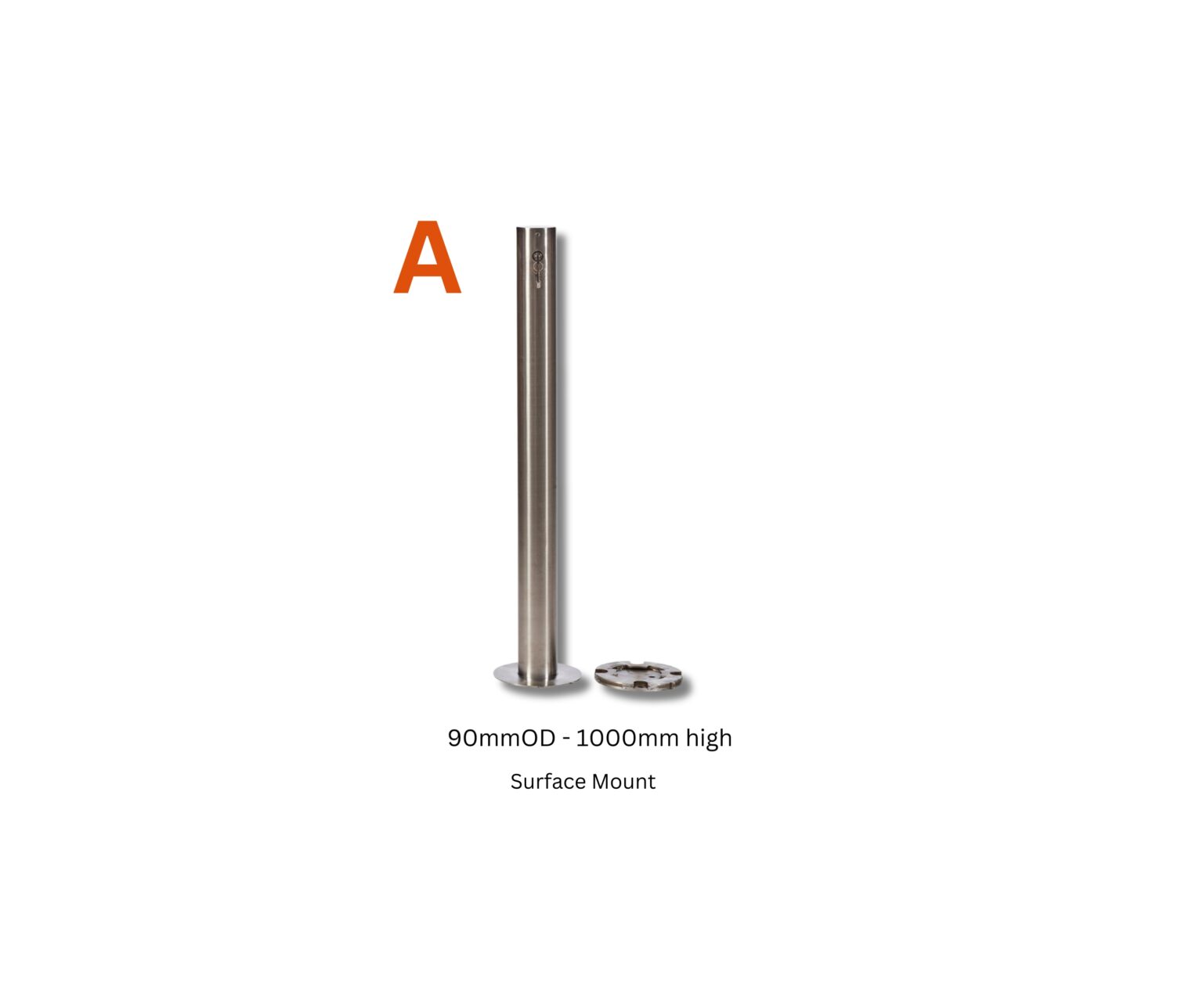 Bollards - Removable Key Lock, Stainless Steel - Urban Design Group